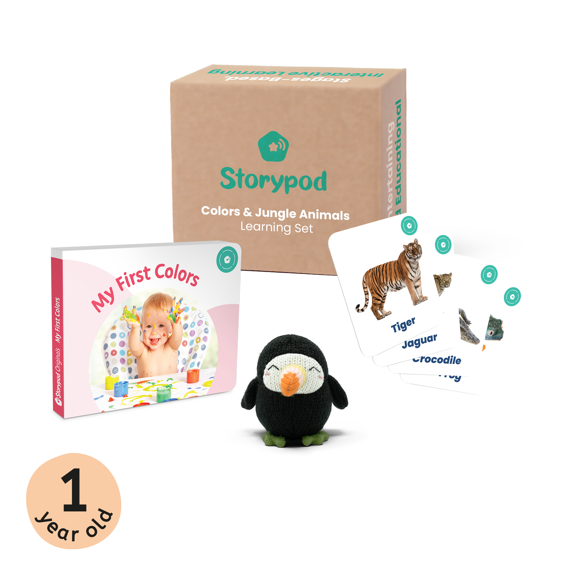 Colors & Jungle Animals Learning Set for the Storypod Audio System - Set 2
