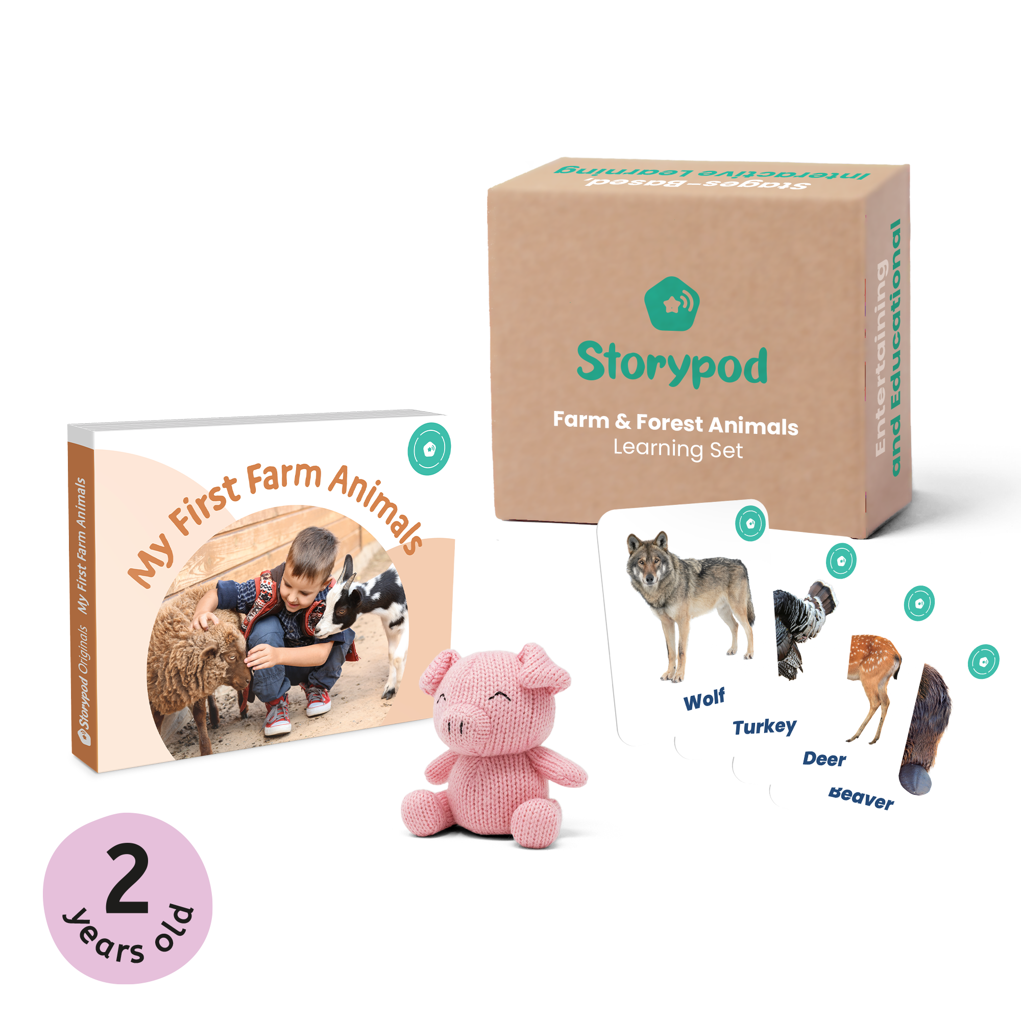Farm & Forest Animals Learning Set for the Storypod Audio System - Set 6