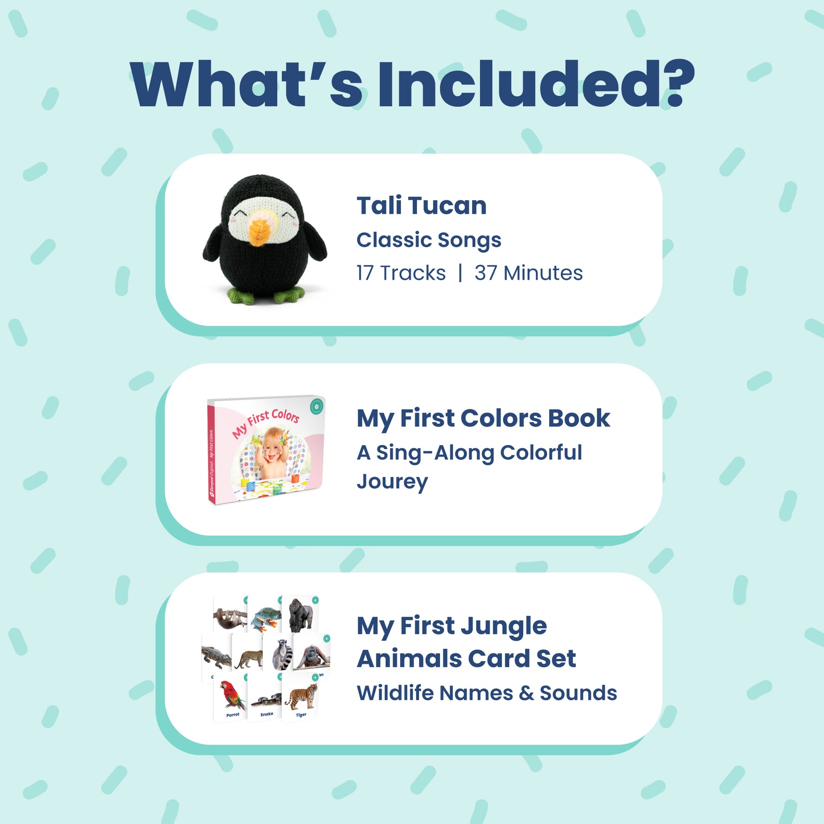 Colors & Jungle Animals Learning Set for the Storypod Audio System - Set 2