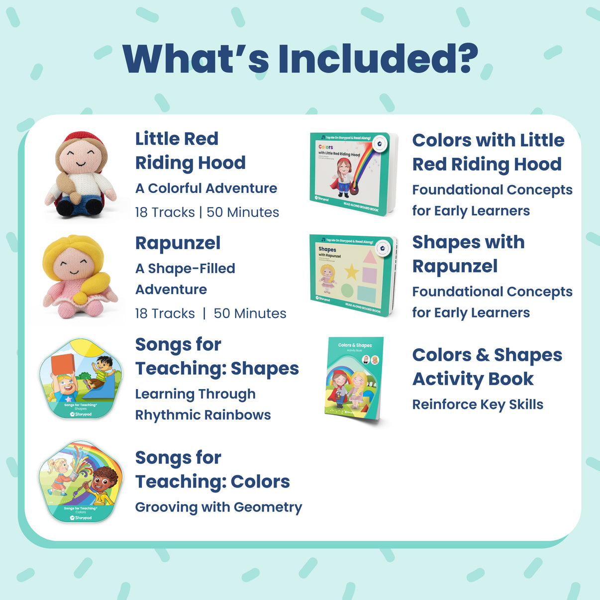 Colors & Shapes Learning Set for the Storypod Audio System - Set 10