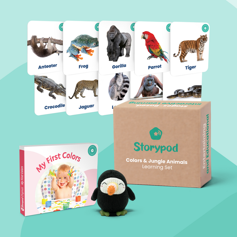 Colors & Jungle Animals Learning Set for the Storypod Audio System - Set 2