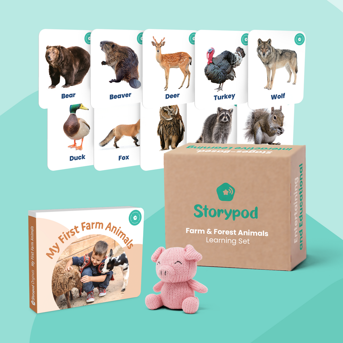 Farm & Forest Animals Learning Set for the Storypod Audio System - Set 6